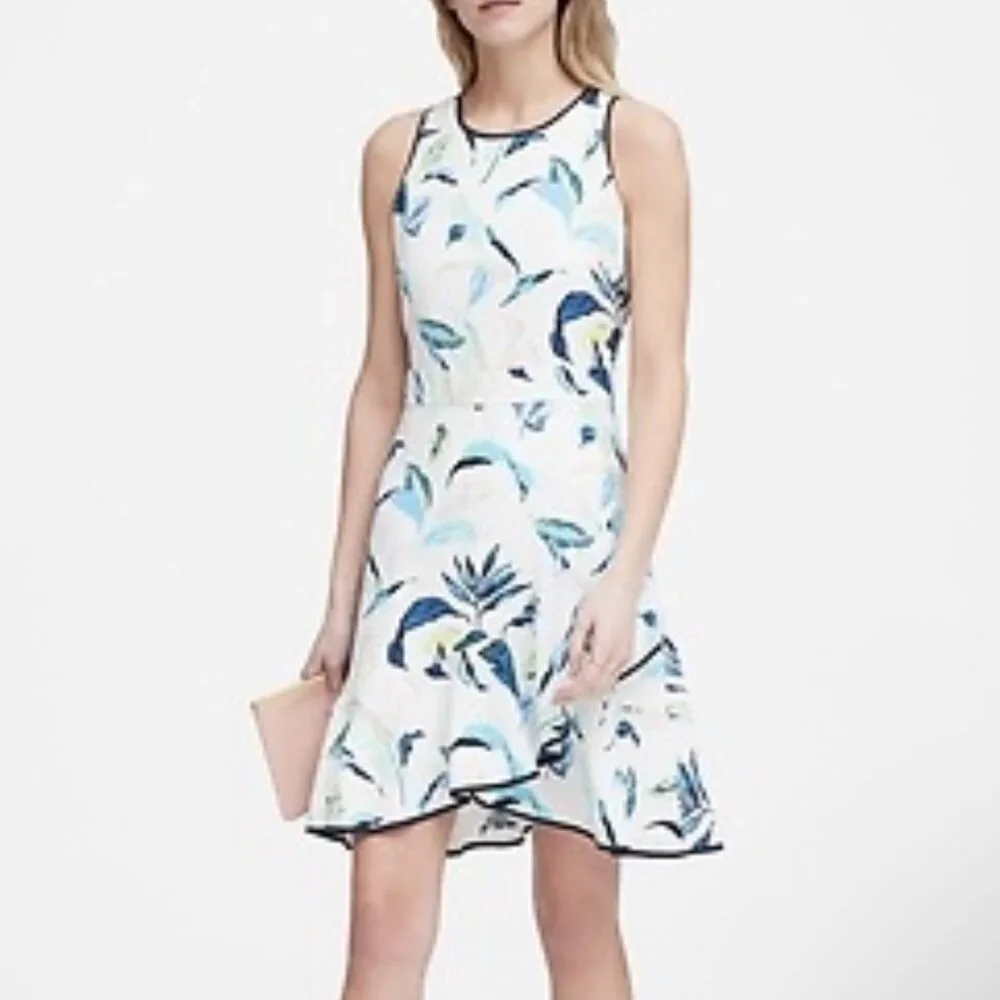 Banana Republic | Dresses | Banana Republic Floral Faux Wrap Dress Sz 2 ...